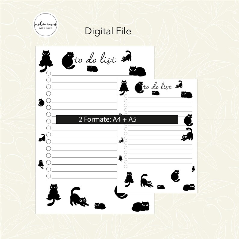 Digital To-do List | Task List PDF | Vector File | Printable A4 & A5 ...