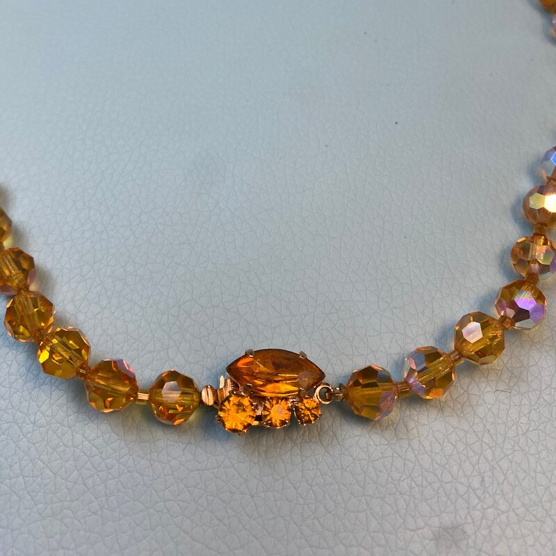 Topaz Rhinestone Necklace - Etsy