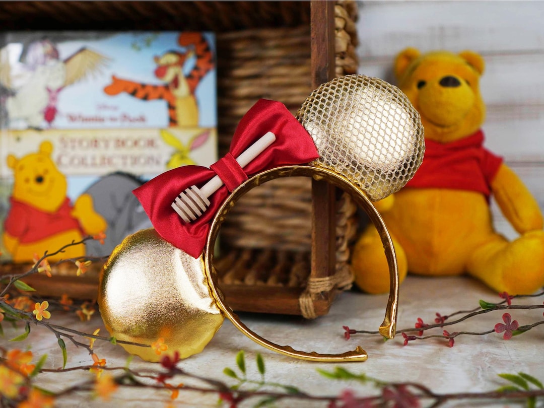 Winnie the Pooh, Disney Ears for Adults and Kids, Pooh Mouse Ears, Gold ...