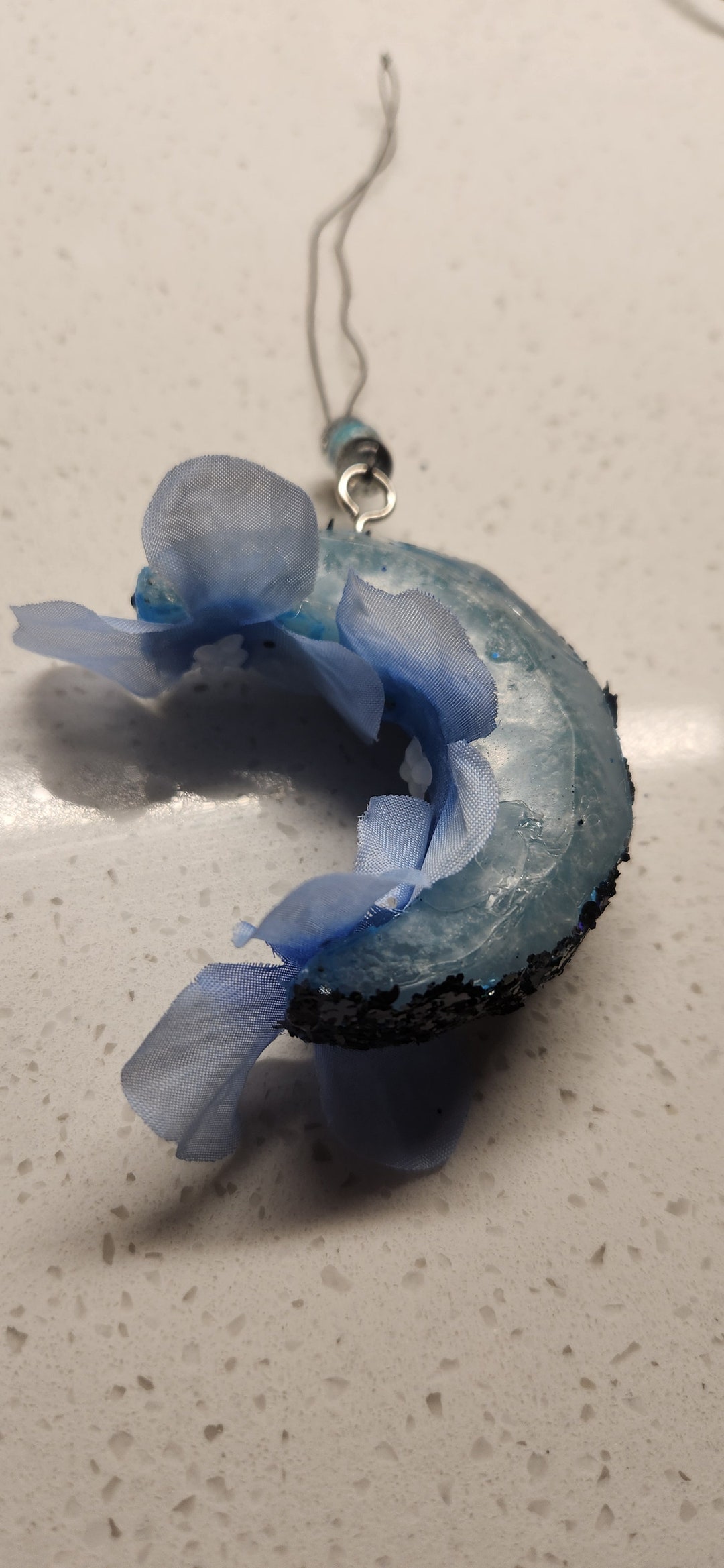 Moon Air Freshener Hematite Handcrafted Car Flower Scents Goth Black ...