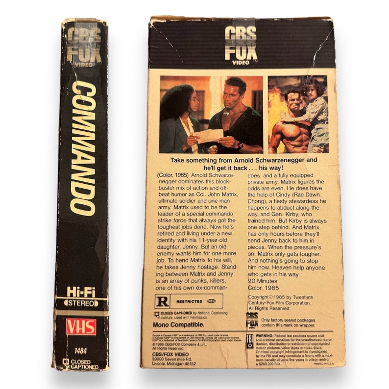 Commando VHS Tape - Etsy