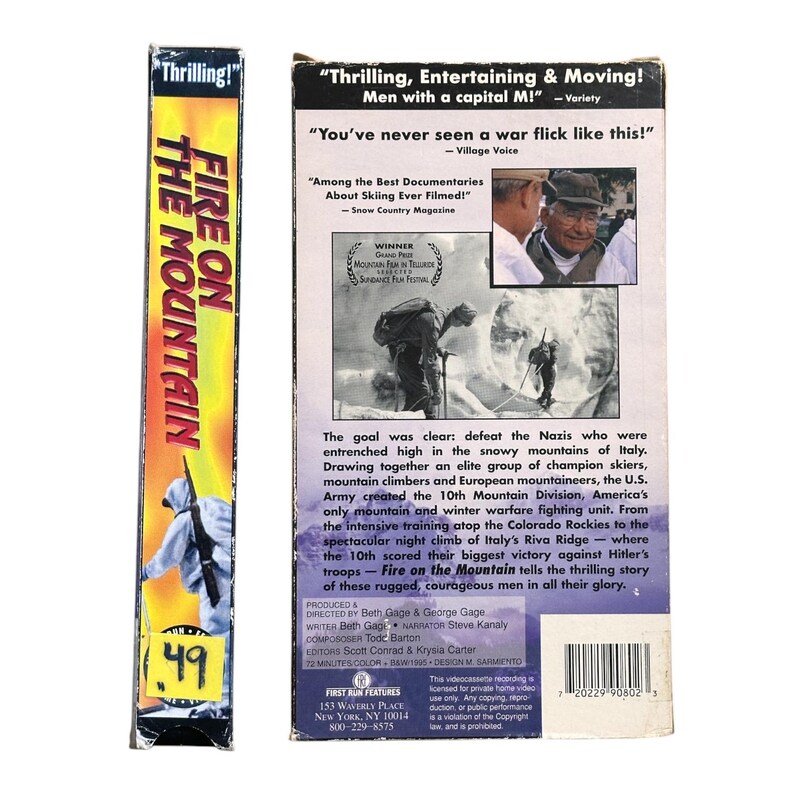 Fire on the Mountain VHS Tape - Etsy