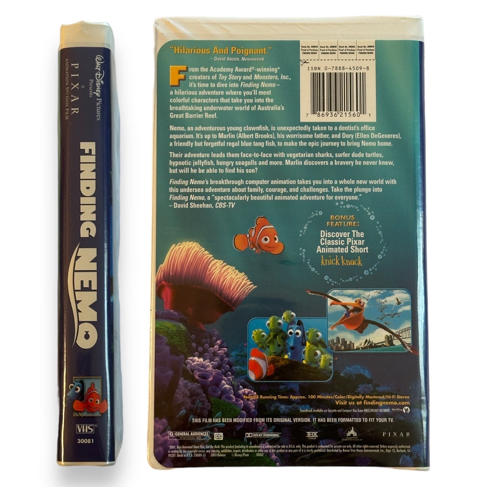 Finding Nemo Clamshell Case VHS Tape - Etsy