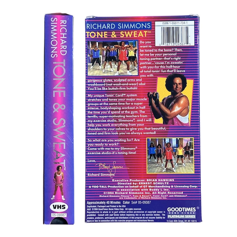 Richard Simmons: Tone and Sweat VHS Tape - Etsy