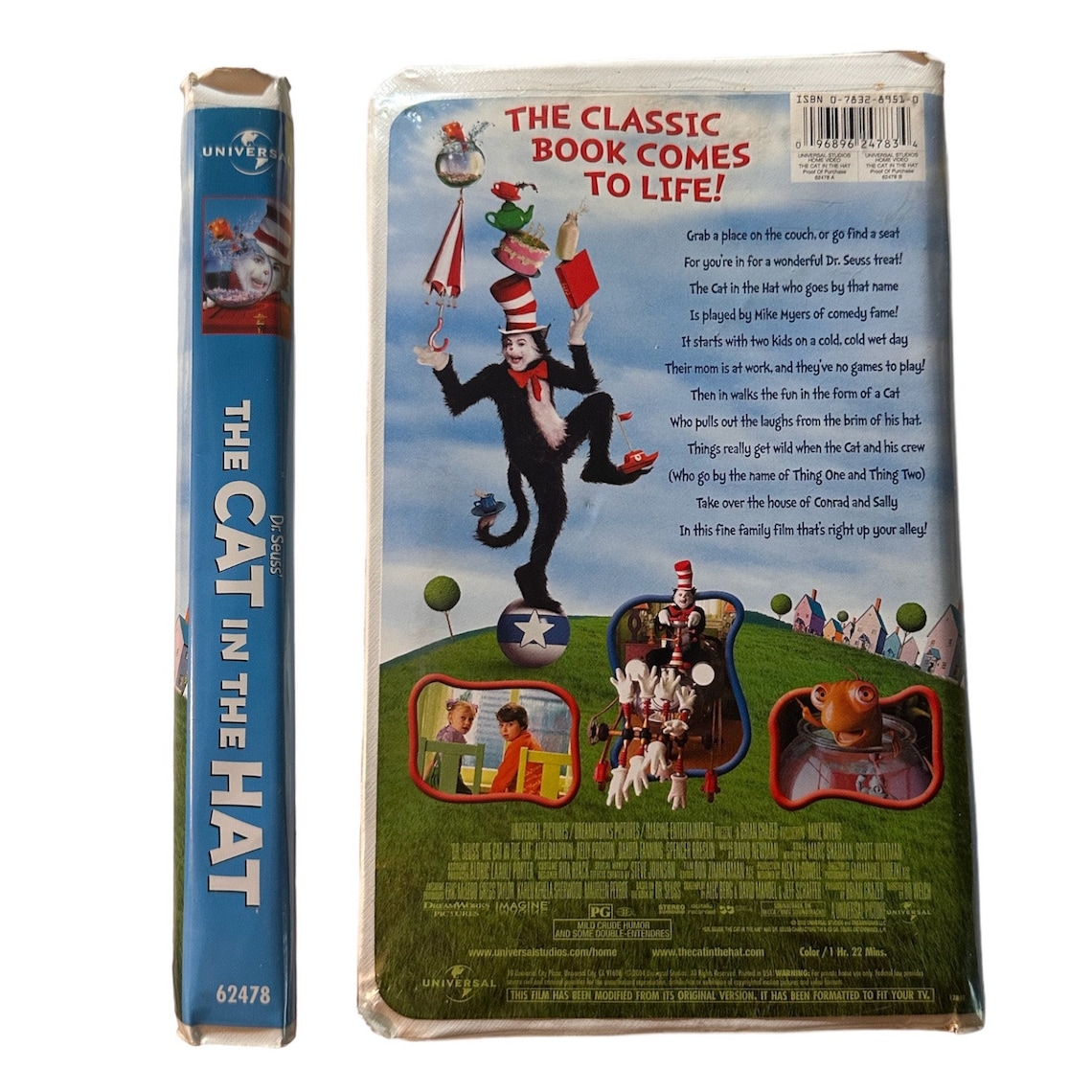 Dr. Seuss the Cat in the Hat Clamshell Case VHS Tape - Etsy