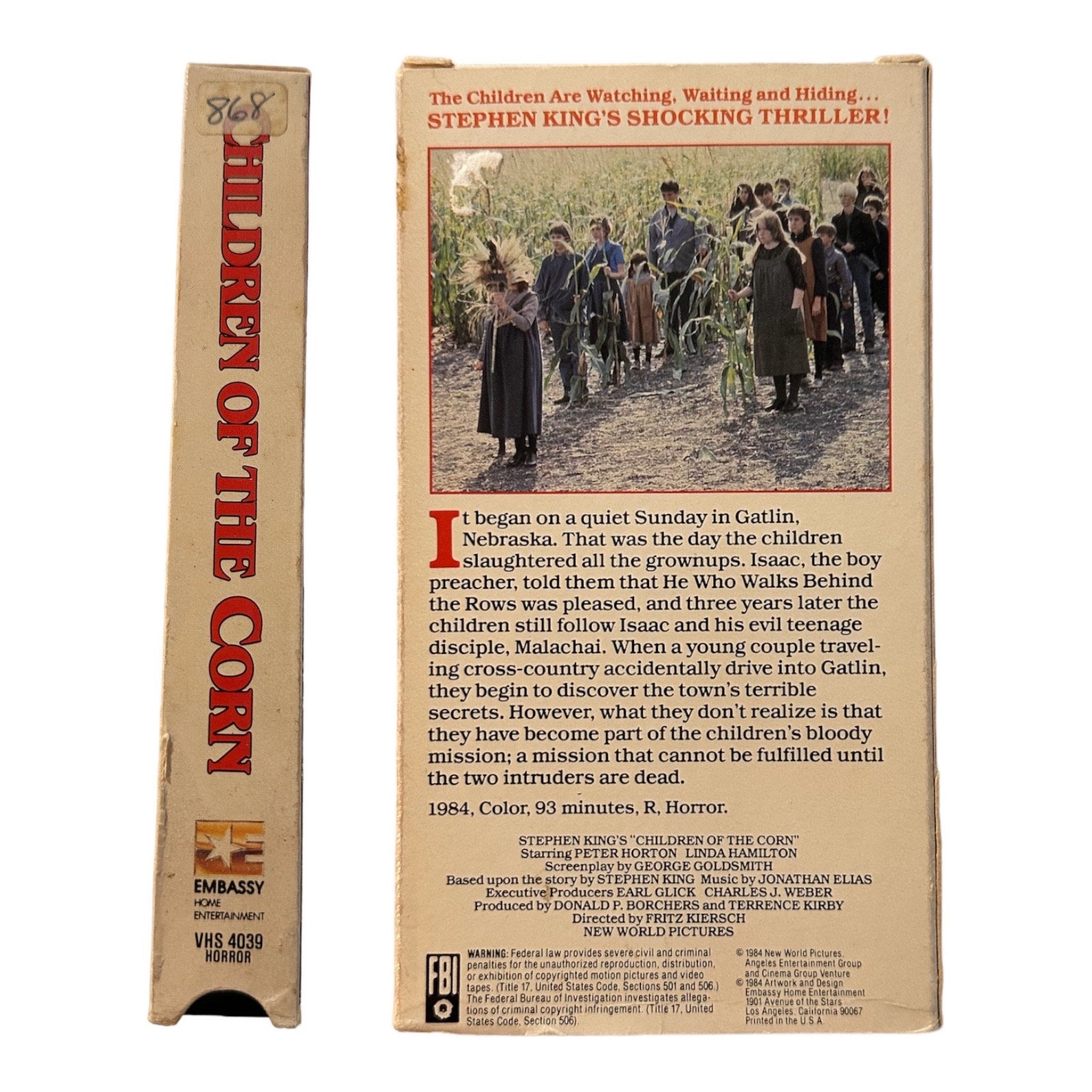 Children of the Corn VHS Tape - Etsy