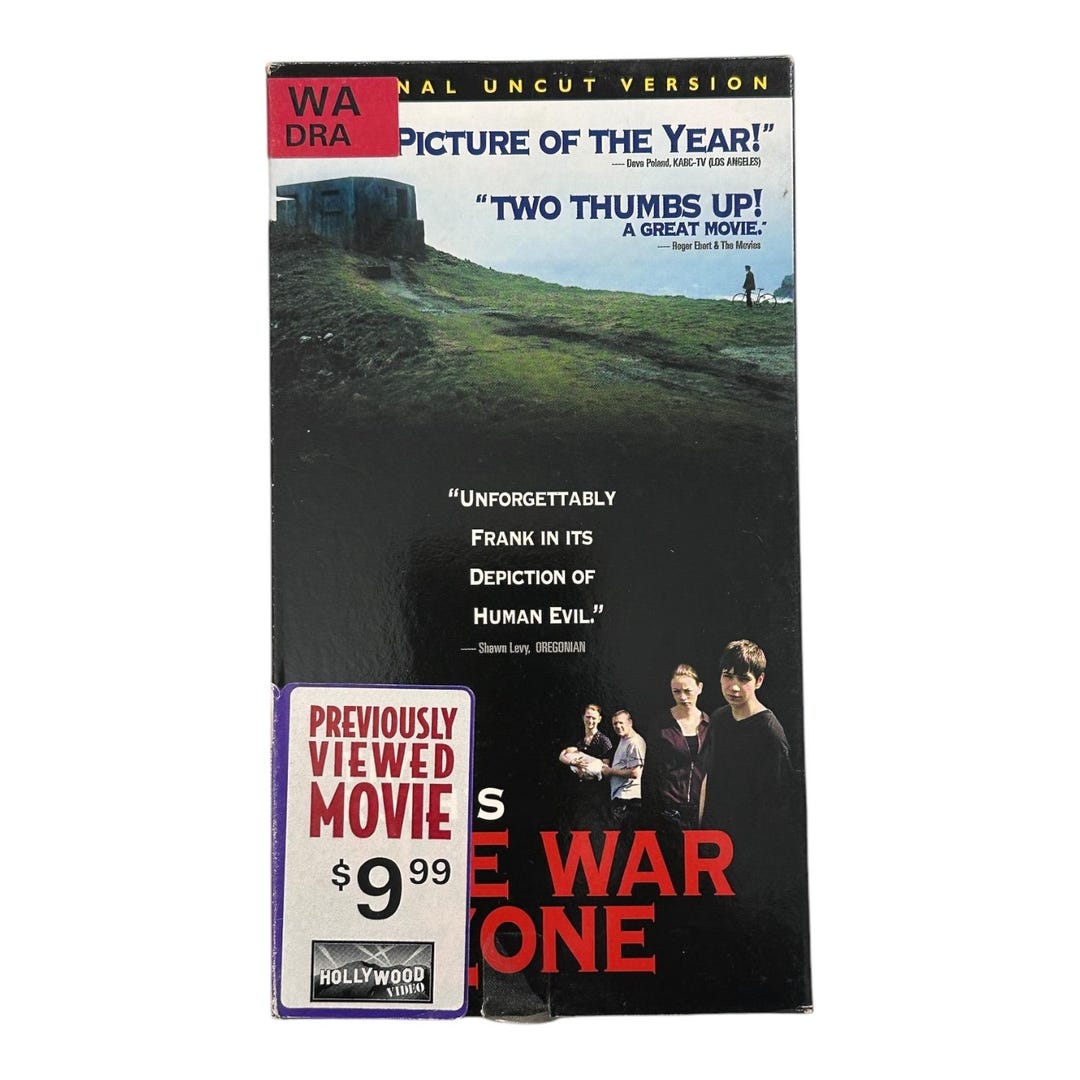 The War Zone VHS Tape - Etsy
