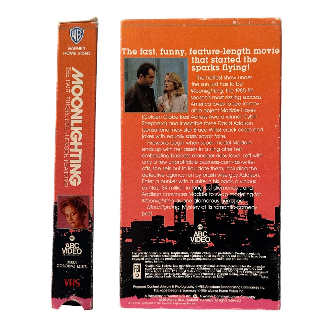 Moonlighting VHS Tape - Etsy