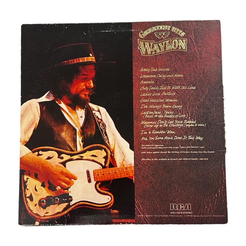 Waylon Jennings: Greatest Hits Vinyl Record - Etsy