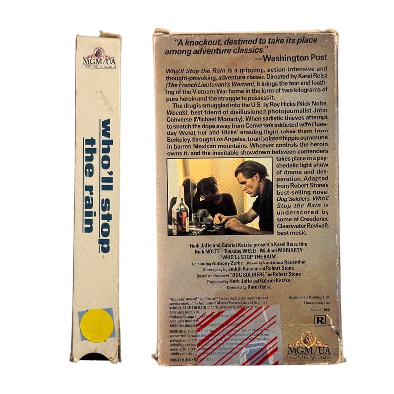 Who’ll Stop the Rain VHS Tape - Etsy
