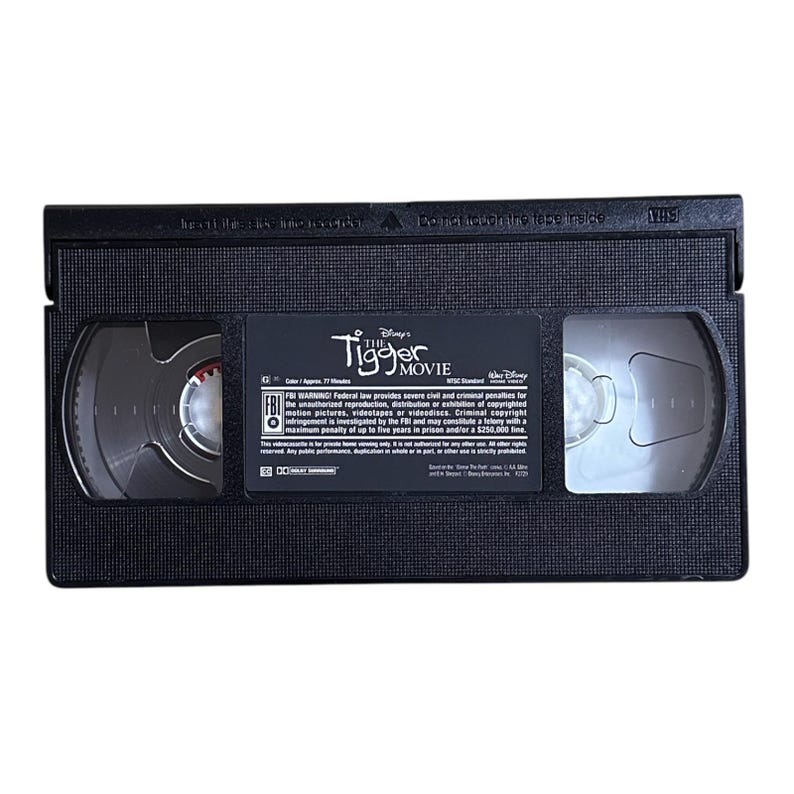 The Tigger Movie Clamshell Case VHS Tape - Etsy