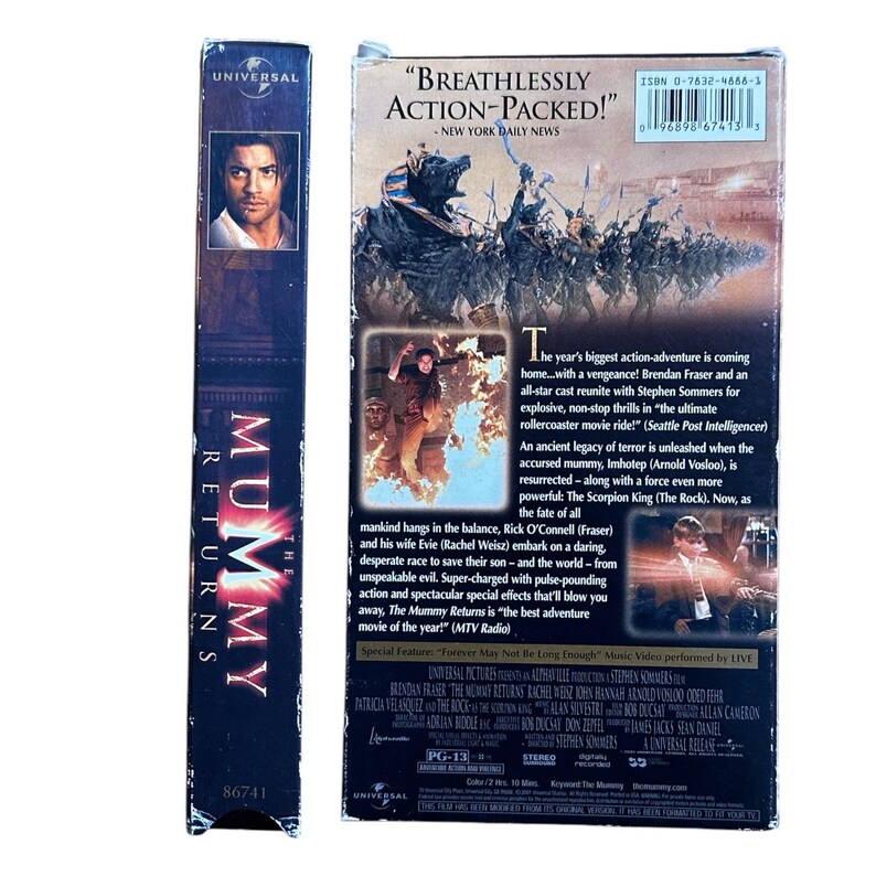 The Mummy Returns VHS Tape - Etsy