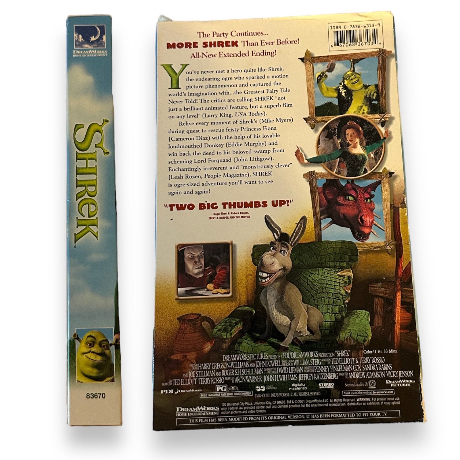 Shrek VHS Tape - Etsy