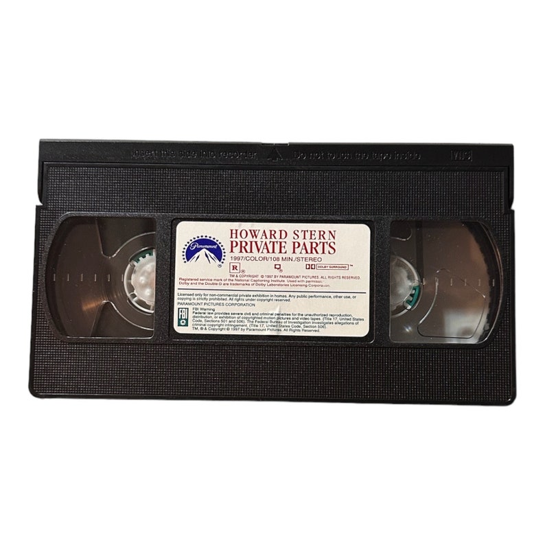 Howard Stern: Private Parts VHS Tape - Etsy