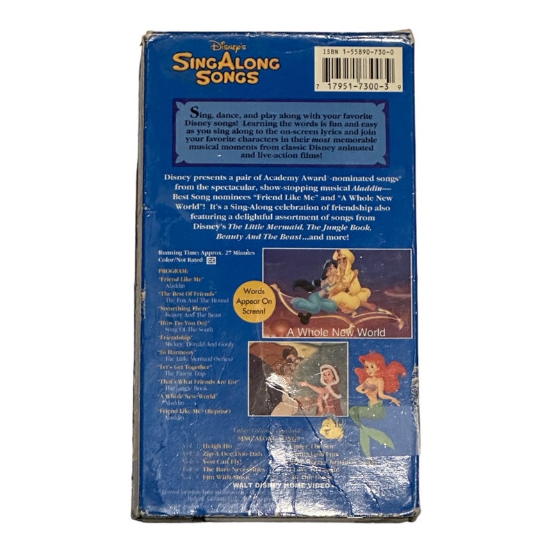 Disneys Sing Along Songs Friend Like Me VHS Tape - Etsy