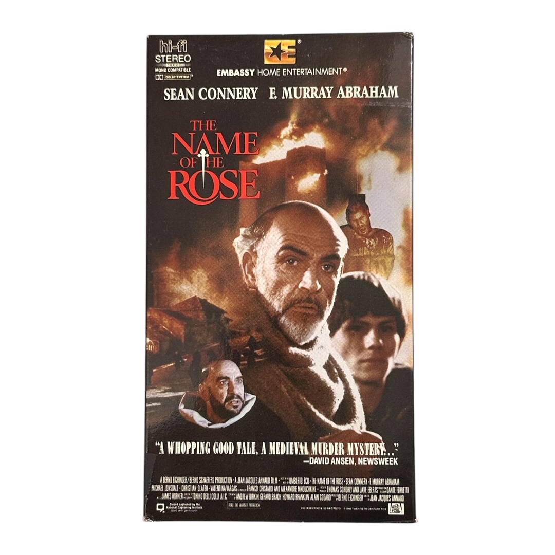 The Name of the Rose VHS Tape - Etsy