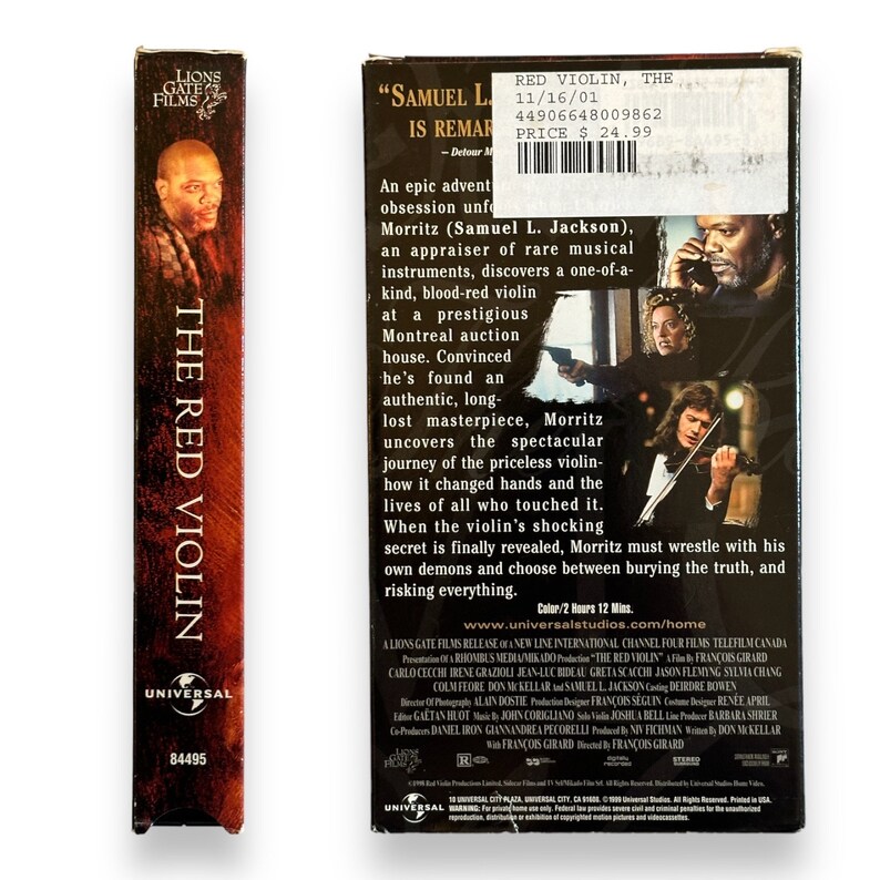 The Red Violin VHS Tape - Etsy
