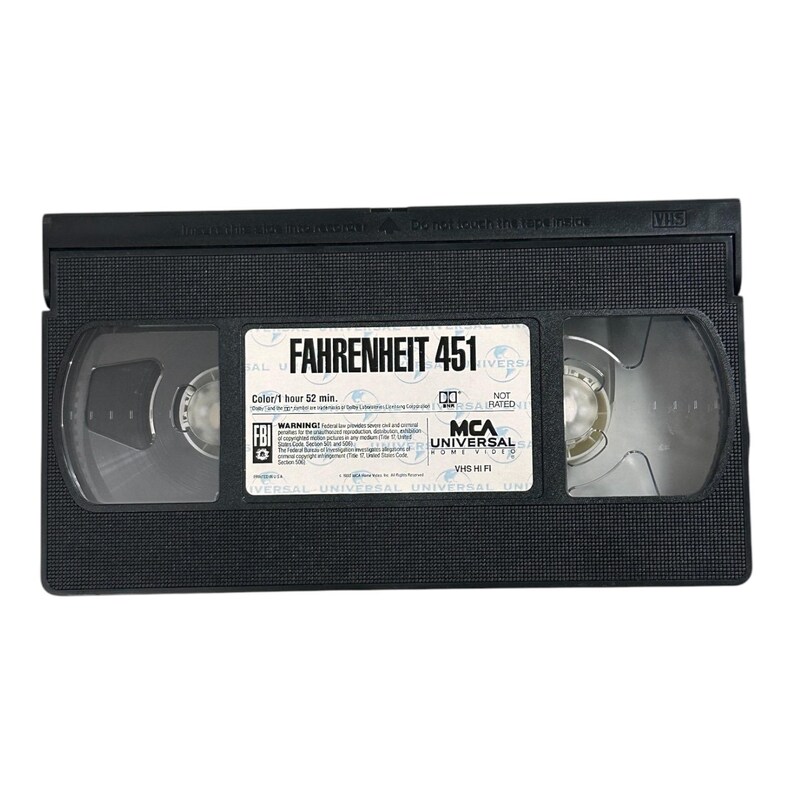 Fahrenheit 451 VHS Tape - Etsy