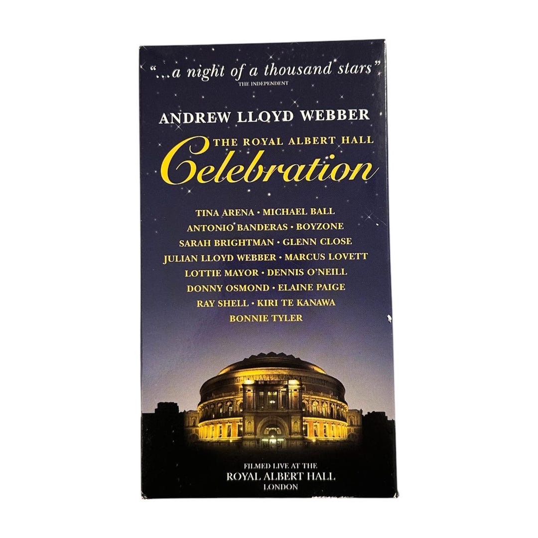 Andrew Lloyd Webber: the Royal Albert Hall Celebration VHS Tape - Etsy