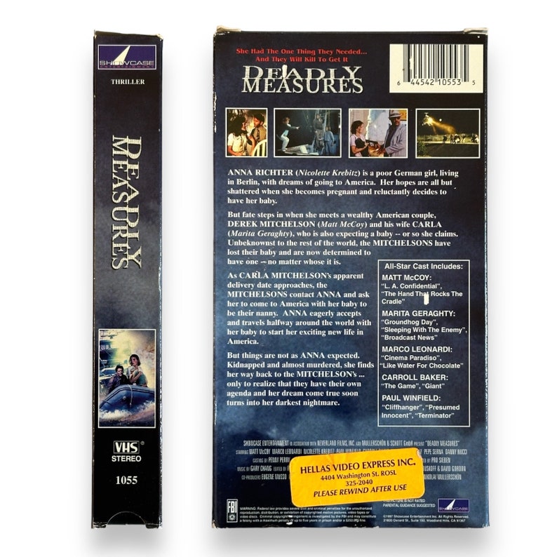 Deadly Measures VHS Tape - Etsy