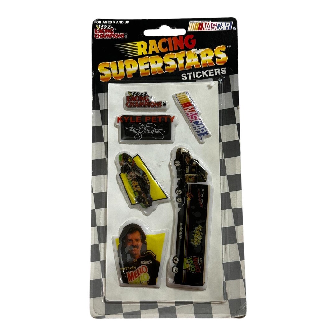 Racing Superstars Stickers: Kyle Petty - Etsy