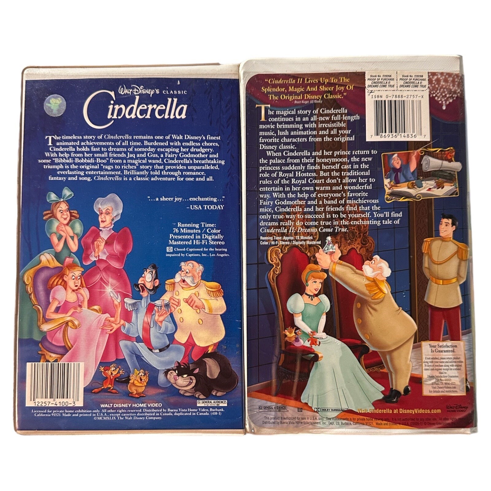 Cinderella Clamshell Case VHS Tapes Bundle - Etsy