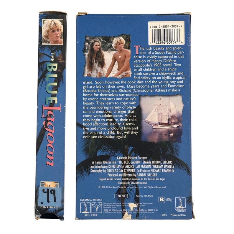 The Blue Lagoon VHS Tape - Etsy