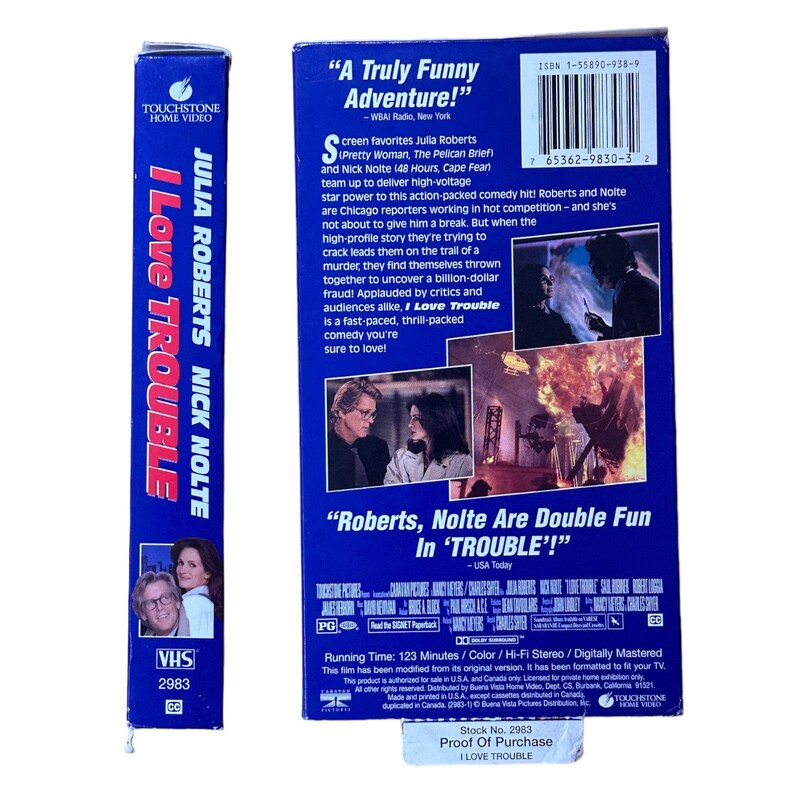 I Love Trouble VHS Tape - Etsy