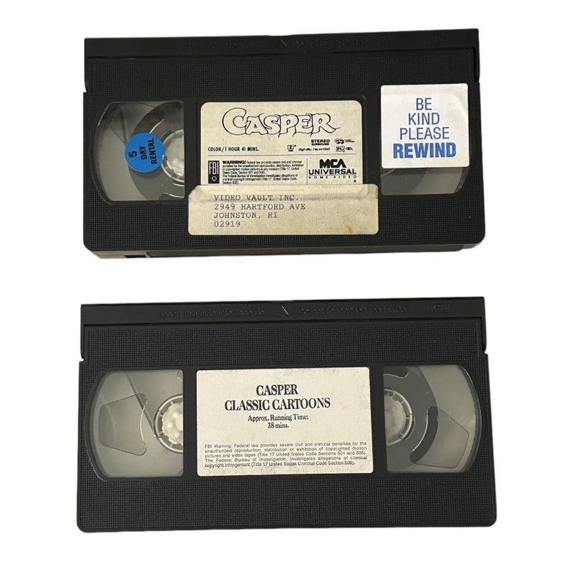 Casper VHS Tapes Bundle - Etsy