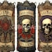 Voodoo Tall Ornate Labels Clipart, Skull Clipart Candle Clipart, Junk ...
