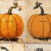 Orange Pumpkin Lithograph Clipart Fall Clipart Harvest Clipart ...