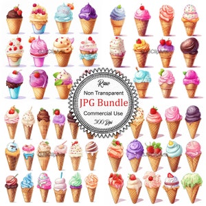 Ice Cream Clipart Digital Stickers, Digital Clipart, Printable Stickers ...