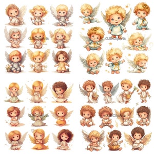 Angel Clipart, Little Angels, Digital Stickers, Digital Clipart ...