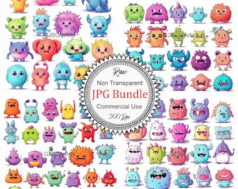 Monster Clip Art Commercial Use Instant Download PNG Little - Etsy