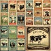 Vintage Cow Labels Clipart, Classic Digitized Art ,digital Clipart ...