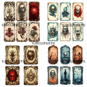 Horror Ornamental Card, Vintage Clipart, Scrapbook Paper, Scrapbooking ...