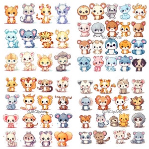 Animal Clipart Digital Stickers, Digital Clipart, Printable Stickers ...