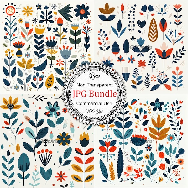 Folk Art Flowers - Etsy