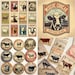 Vintage Cow Labels Clipart, Classic Digitized Art ,digital Clipart ...