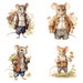 Vintage Mouse Clipart, Mouse With Clothes Clipart, Field Clipart ...