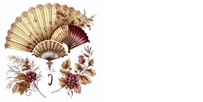 Beautiful Regency Fan Collection: Vintage Tones and Intricate Designs ...
