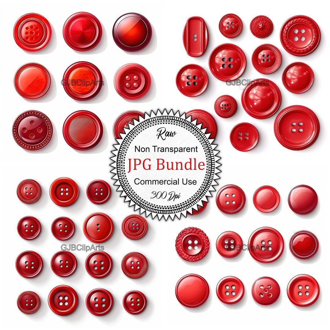 Vintage Red Button Clipart, Journaling Pages,journaling Digital Planner ...