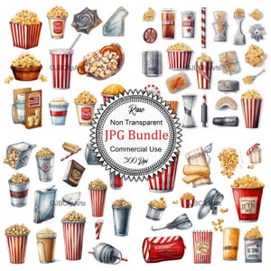 Cinema Experiences Clipart, Popcorn Clipart, Film Reel Clipart ...