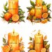 Orange Spell Candle Clipart, Orange Peels and Stones Surroundings ...