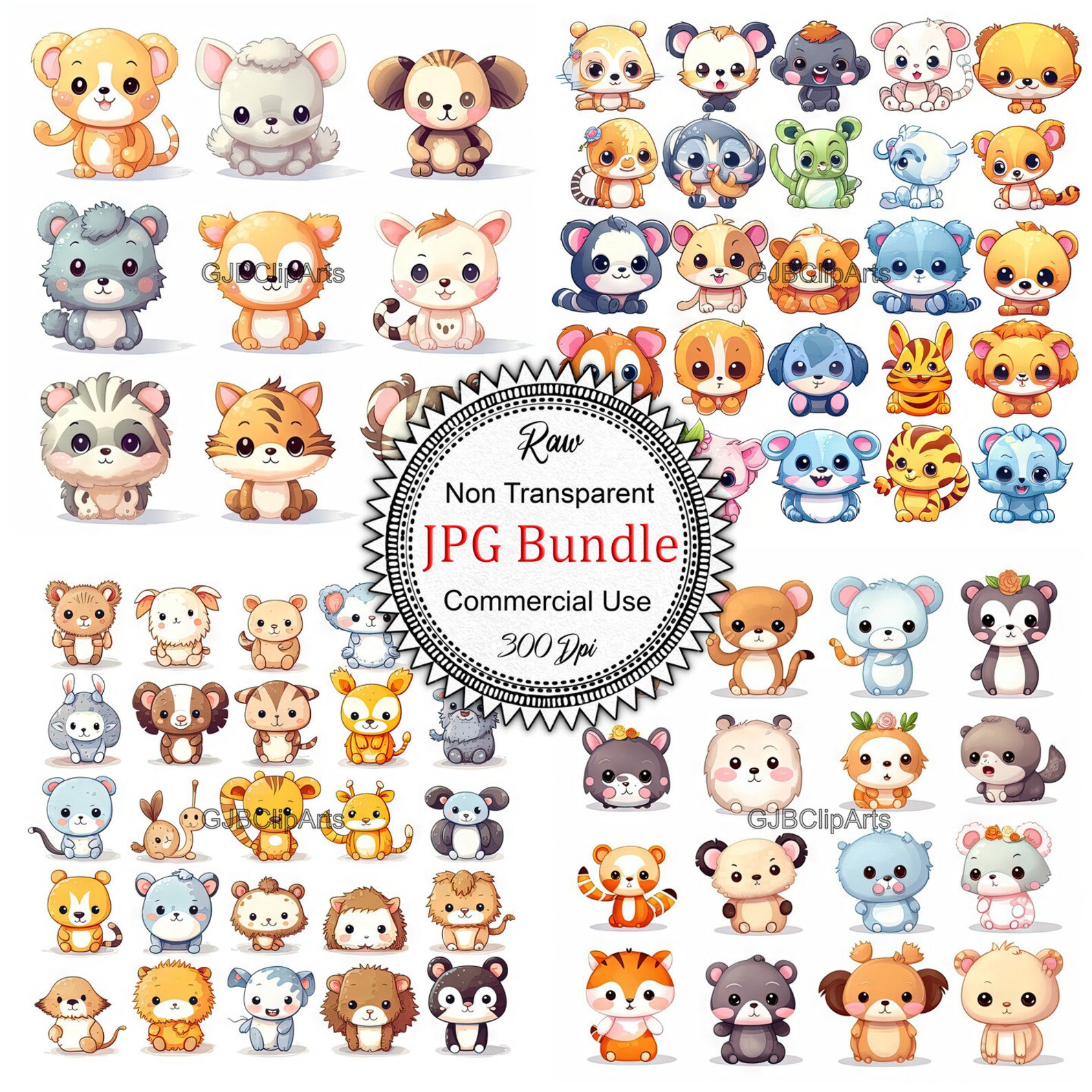 Animal Clipart Digital Stickers, Digital Clipart, Printable Stickers ...