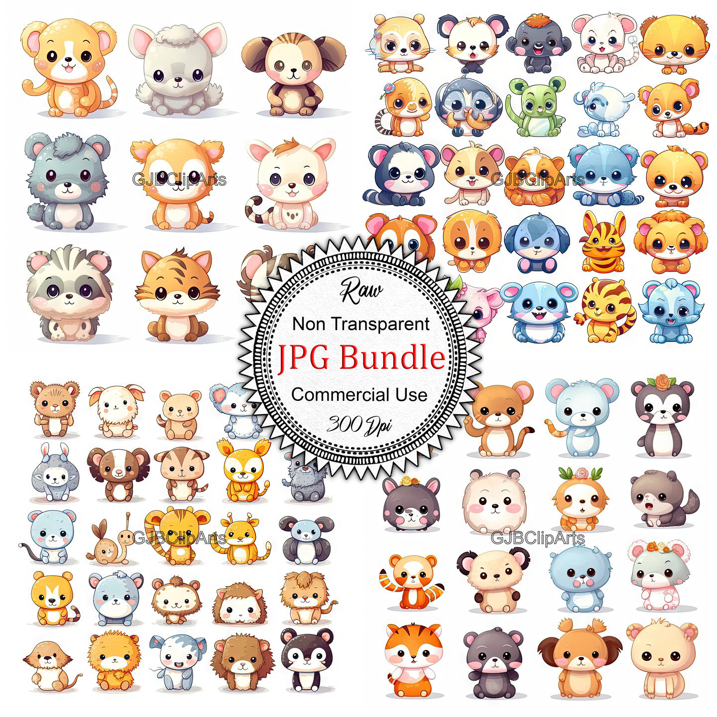 Animal Clipart Digital Stickers, Digital Clipart, Printable Stickers ...