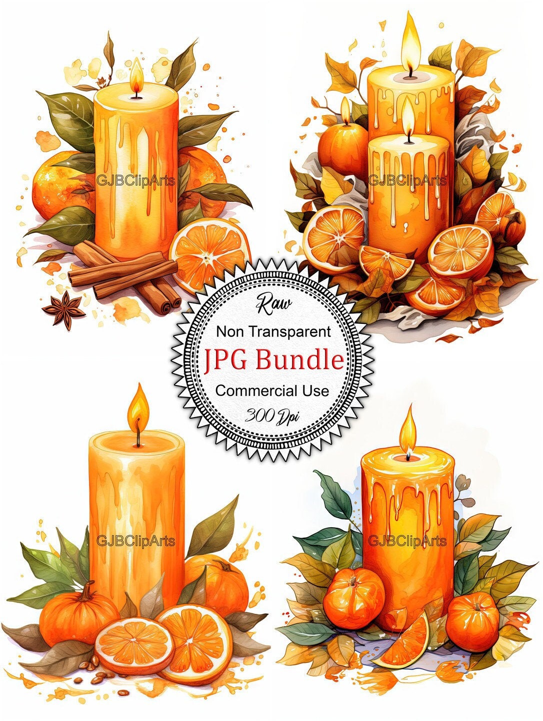 Orange Spell Candle Clipart, Orange Peels and Stones Surroundings ...
