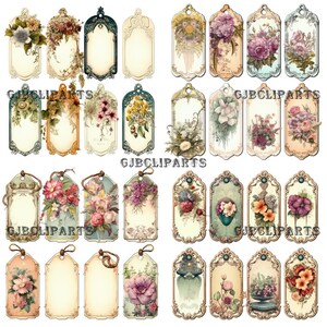 Bridge Ornamental Tag Clipart, Beautiful Vintage Tags With Antique ...