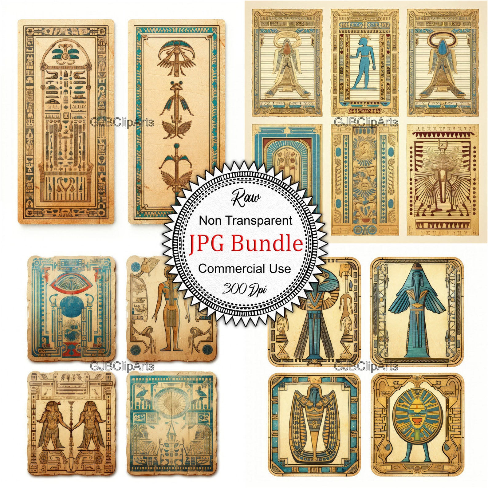 Ancient Egypt Ornamental Card Clipart Pyramid Clipart Sphinx Clipart ...