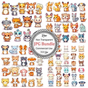 Pet Animal Clipart: Kawaii Pet Animals, Digital Stickers, Digital ...
